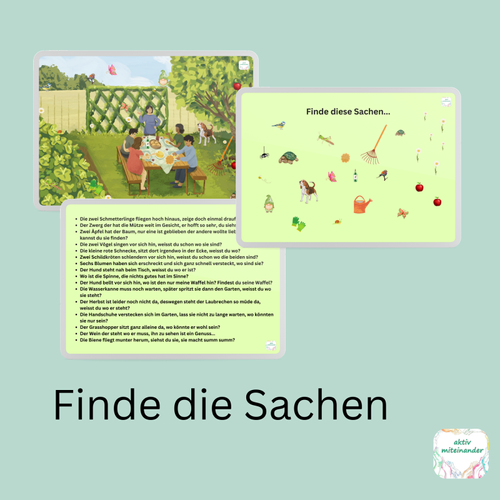 Finde die Sachen im Garten
