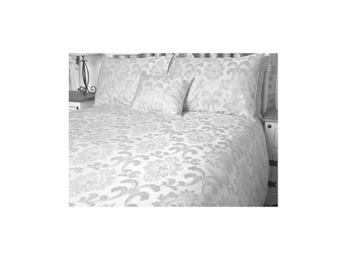 Silver "Roble" Fitted Bedspread | BedsSofasBedding.com
