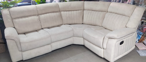 Dallas Fabric Corner Lh Sofa With 2 Recliners In Beige