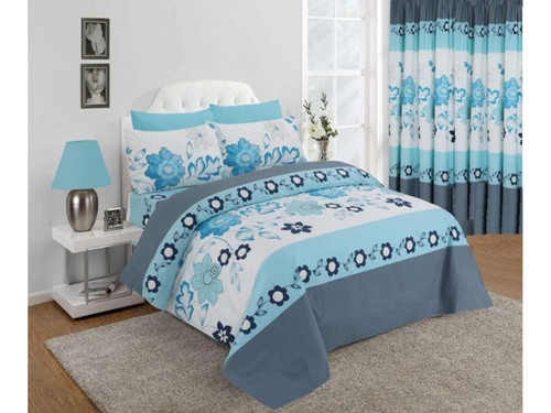 Aqua "Phoebe" Duvet Cover Set with matching Pillowcase | BedsSofasBedding.com