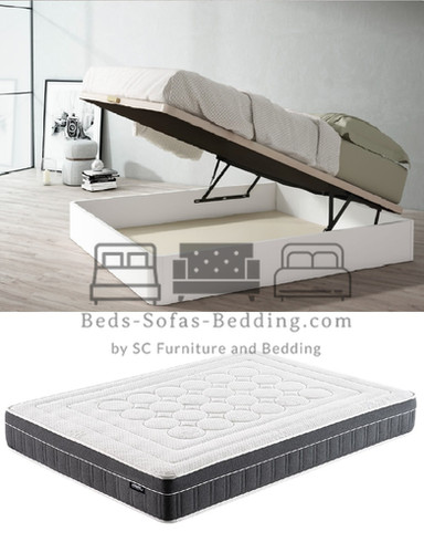 Luxury Canopy Bed and Texas Foam Mattress Bundle | BedsSofasBedding.com