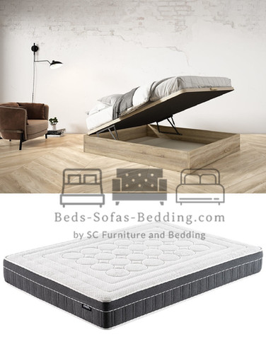 Exclusive Deal: Oak Canopy Bed and Texas Foam Mattress Package | BedsSofasBedding.com