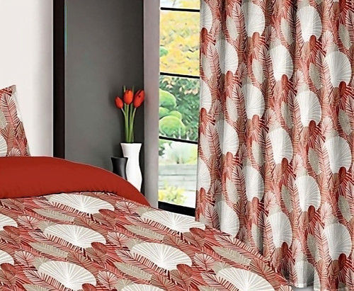 Burgundy "Irica" design Curtains | BedsSofasBedding.com
