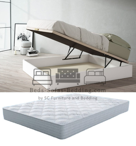 Affordable White Canopy Bed & Budget Foam Mattress | BedsSofasBedding.com