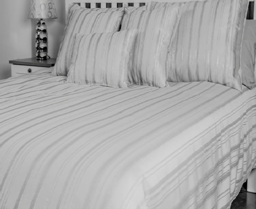 Silver "Raya" Fitted Bedspread | BedsSofasBedding.com
