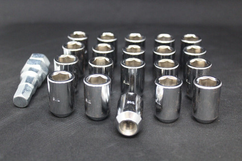 Quality Slimline Allen Chrome Wheel Nuts 1/2" L:45 Qty:20+KEY | www ...