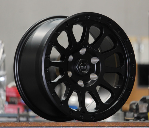 TUFF 18"x9J RUFF ROADS WHEEL SATIN BLACK | www.ruffroads.com.au