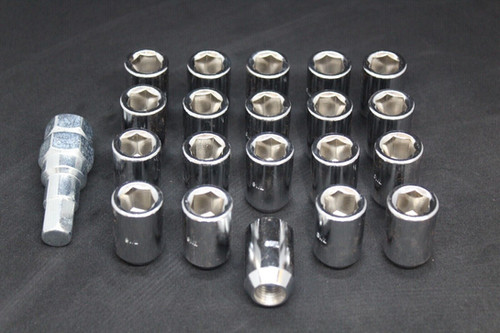 Quality Slimline Allen Chrome Wheel Nuts 12x1.25 L:32 Qty:20+KEY | www ...