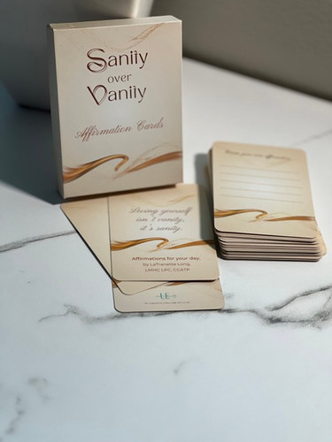 Sanity over Vanity affirmation cards | Love and Empathy