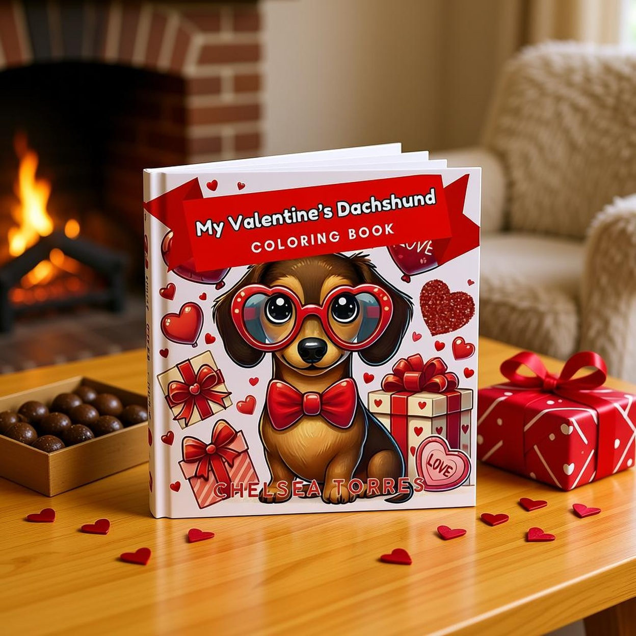 My Valentine's Dachshund Coloring Book | Thistle Fox Books