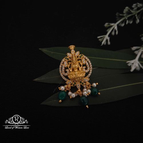 Lakshmi Devi design Silver Pendant-RCM957 | Ramala Jewellery