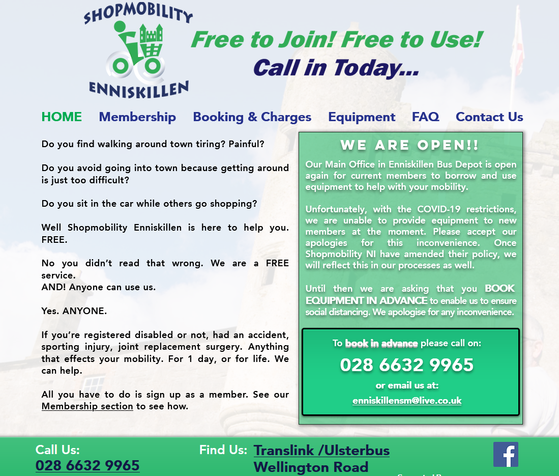 Mobility Charity | Shopmobility Enniskillen | Northern Ireland
