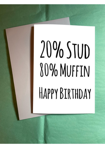 Happy Birthday stud muffin card | Pics and Squiggles