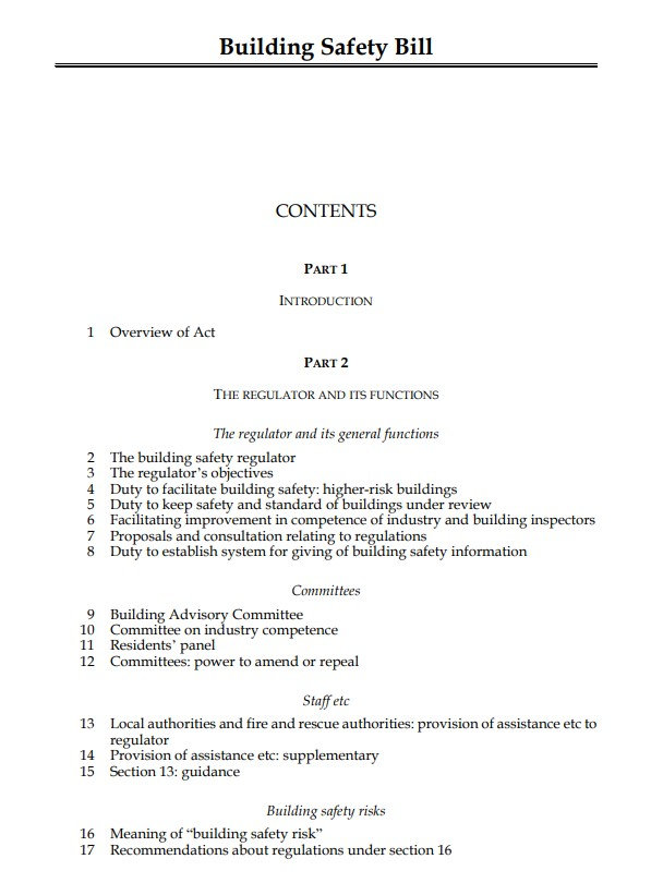The Building Safety Bill | My Site 1