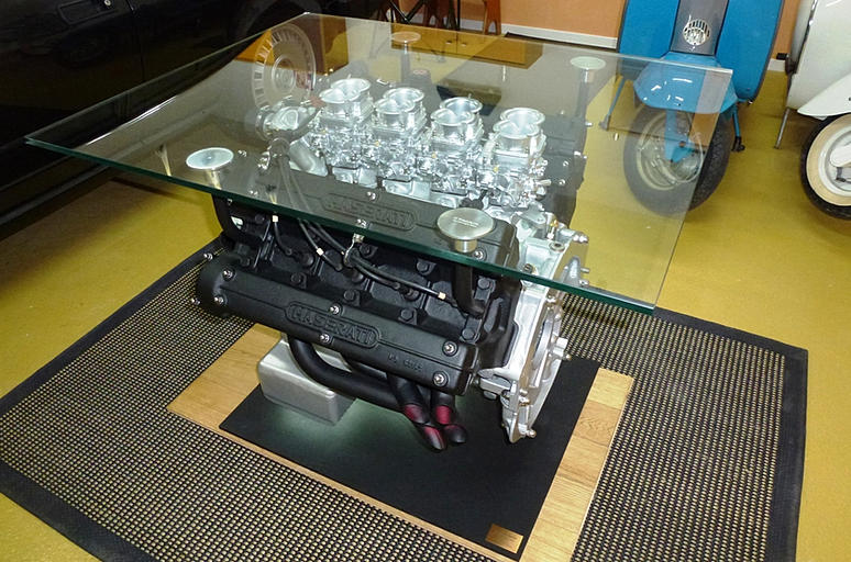 Maserati engine coffee table for sale | Maserati Forum