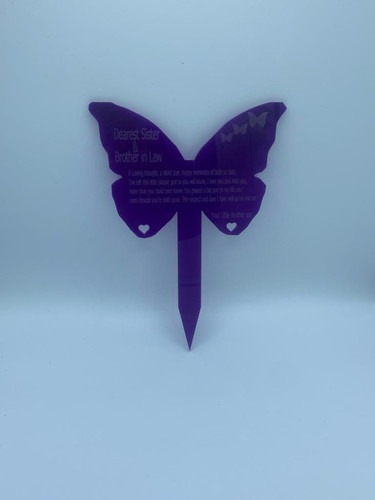 Butterfly Grave Memorial Marker | PioneerLaserCutShape