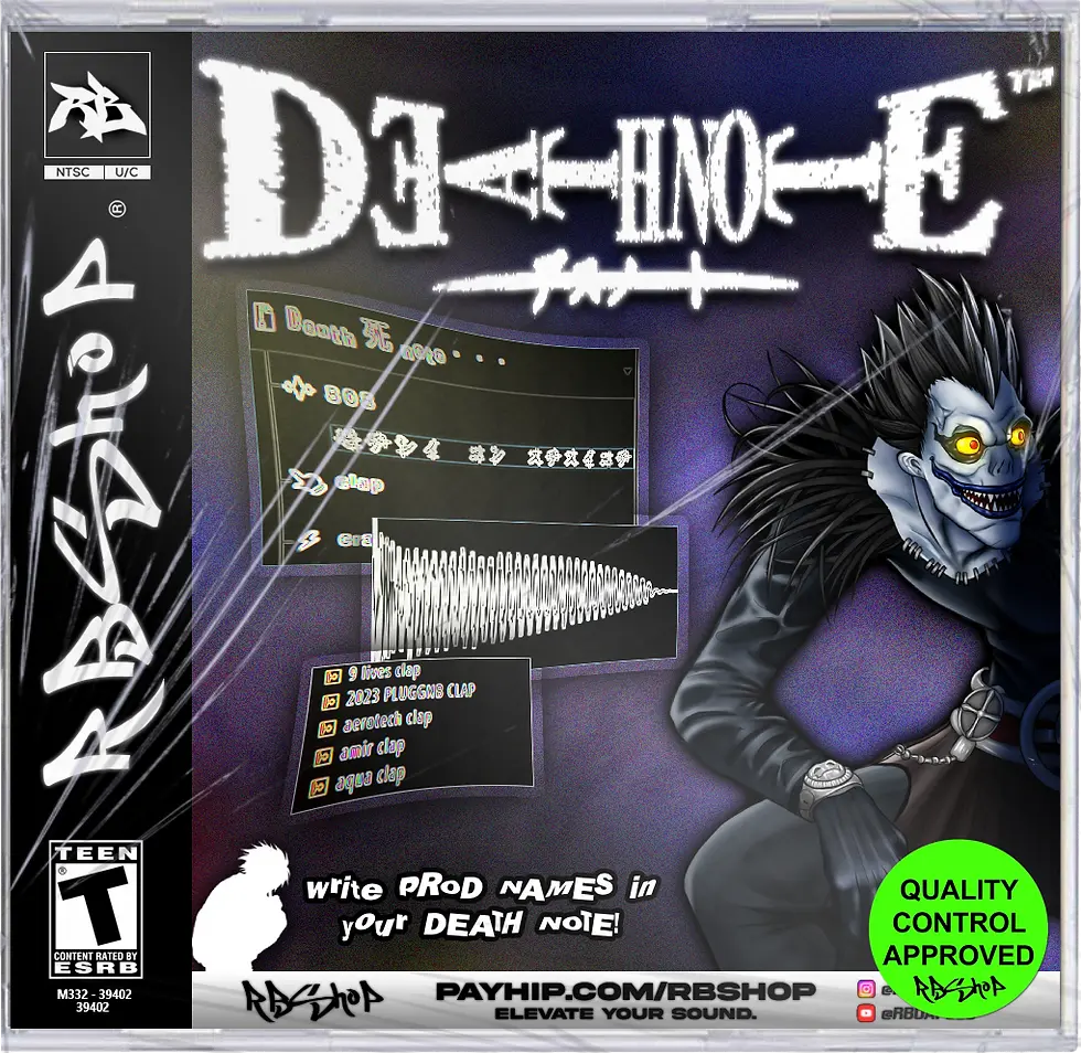 RB - Death Note Drum Kit | Sosouthernsoundkits