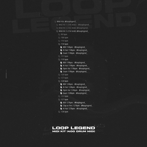 Loop Legend - Midi Kit (400 Drum Midi) | Sosouthernsoundkits