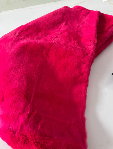 RED REX Rabbit Fur Plate, Real Black Rex Rabbit Plate, Red Rex Rabbit ...