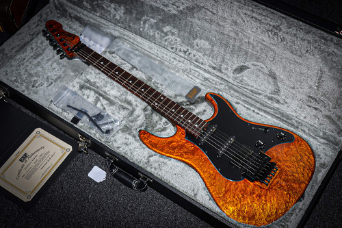 ESP MIJ Snapper Original Special Run Liquid Metal Lava " Gold Lava ...