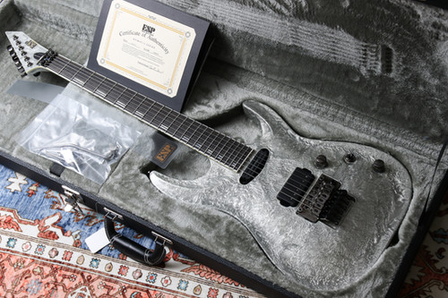 ESP MIJ Original Horizon 1 Limited Edition "Liquid Metal Silver + Ebony ...