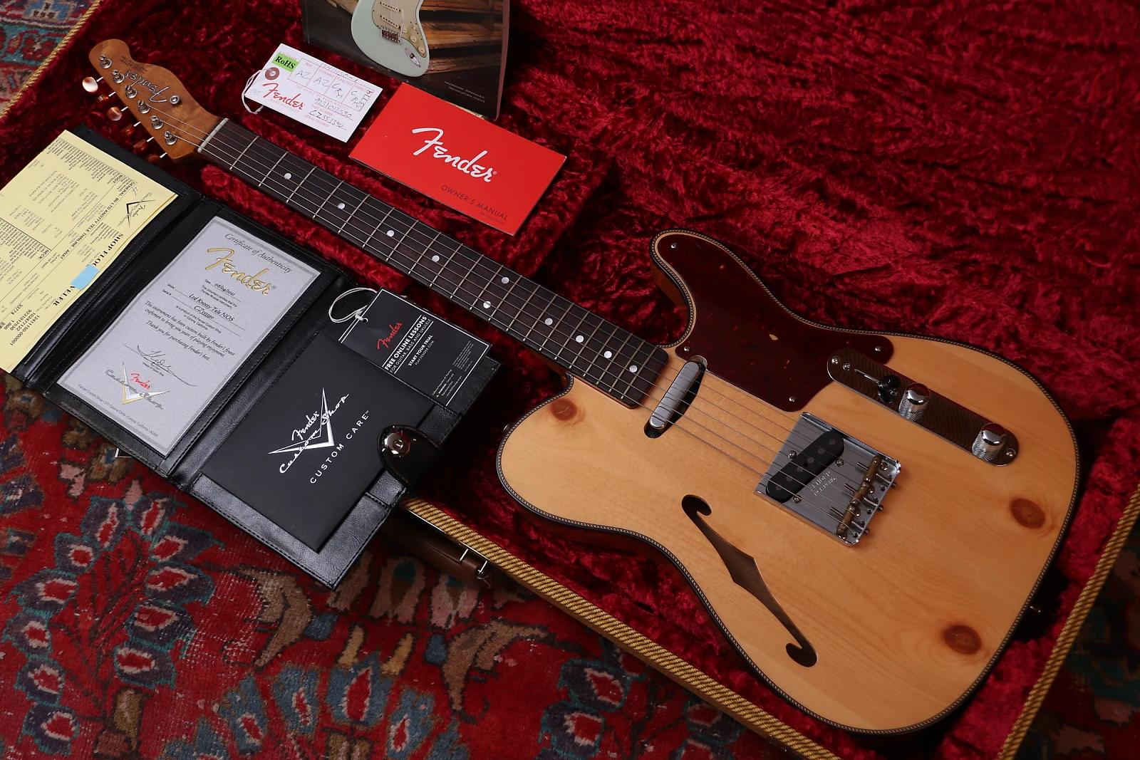 FENDER USA Custom Shop Knotty Pine Telecaster Thinline "Aged Natural ...