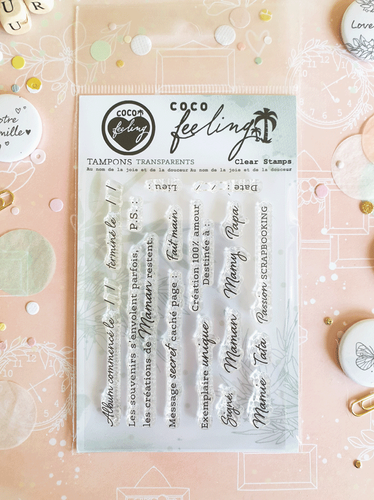Planche de tampons clear "Passion scrapbooking" | Coco Feeling