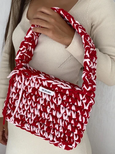 Vidéo tutoriel sac crochet épaule fil t-shirt débutant | Créez un sac ...