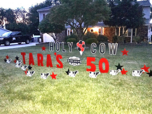 Holy Cow (Name)’s 40 or 50 | A-Z Sign Design