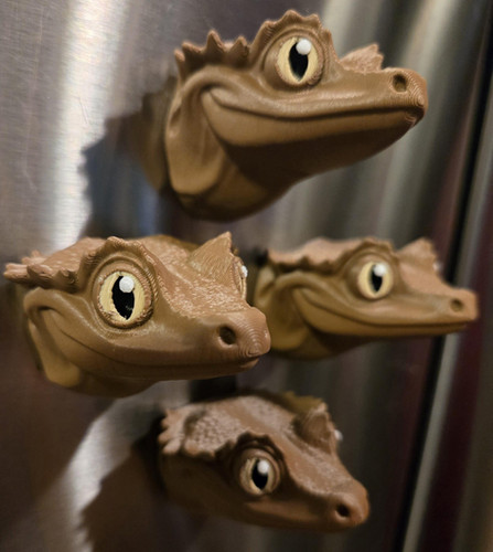 Crested Gecko Magnet | Purpzdinosandspoods