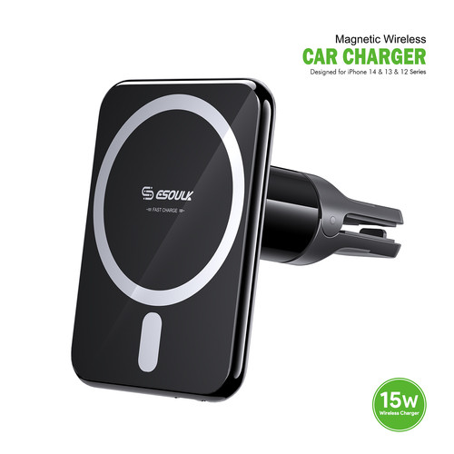 Esoulk EK-6001 15W Magnetic Wireless Charger Air Vent Car Mount (12/48 ...