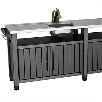 Keter Unity chef BBQ table with sink | Garden & Roof Sheds