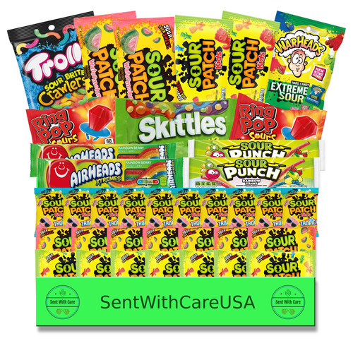 Sour Candy Box Care Package - Sweet and Sour Snack Box | SentWithCareUSA