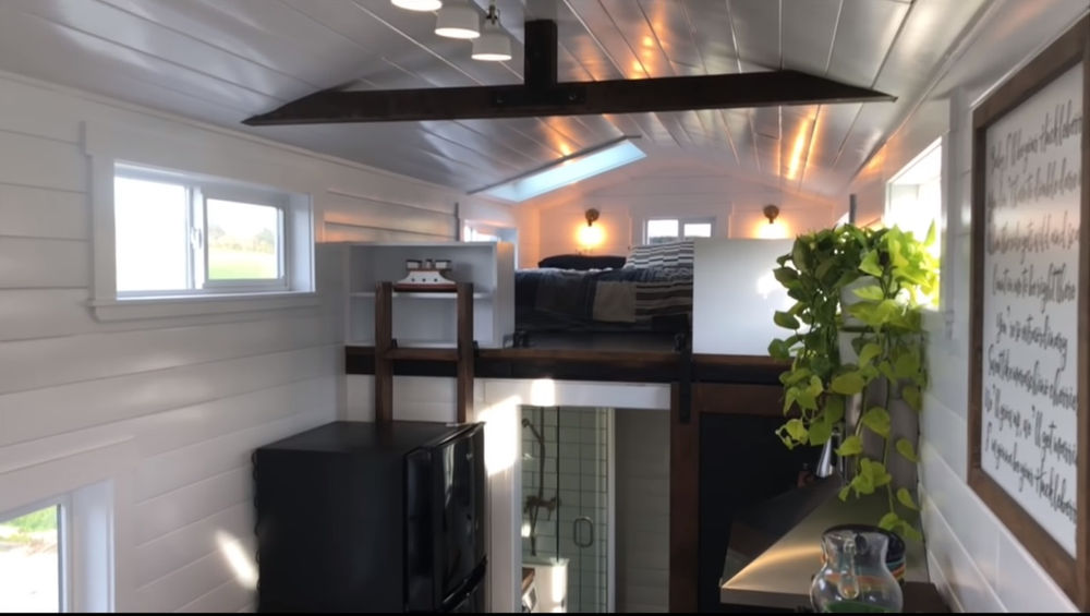 Living in 280 square feet Modern Tiny House with two Kids.