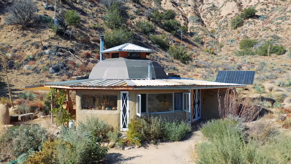 Off-The-Grid Desert Living in a Tiny Earthen Home