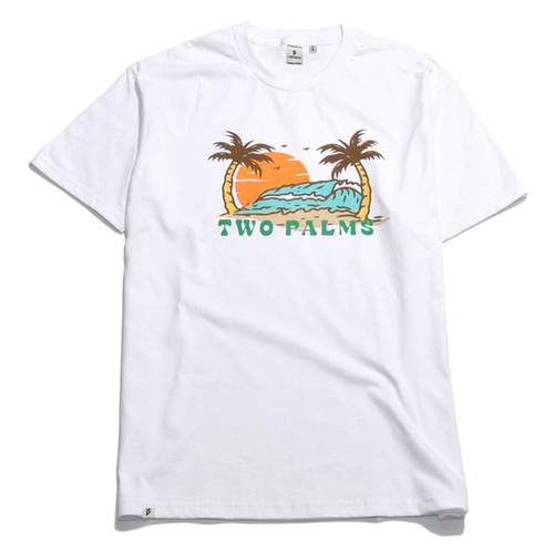 TWO PALMS Sun & Surf T-Shirt White | Pereffs