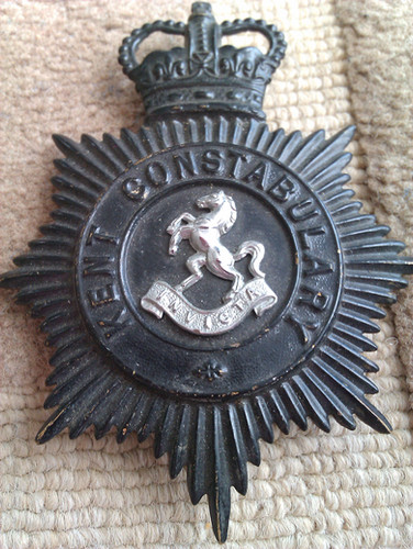 1950's Kent Constabulary Night Helmet Badge | jsf-collectables