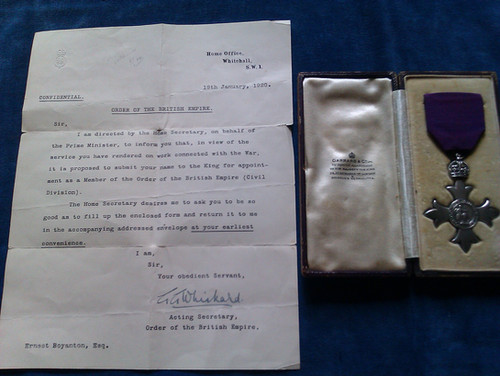 MBE Boxed George V 1st Pattern Civilian WW1 Medal | jsf-collectables