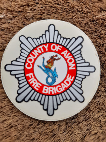 Avon County Fire Brigade 1974 To 1996 Helmet Transfer | jsf-collectables