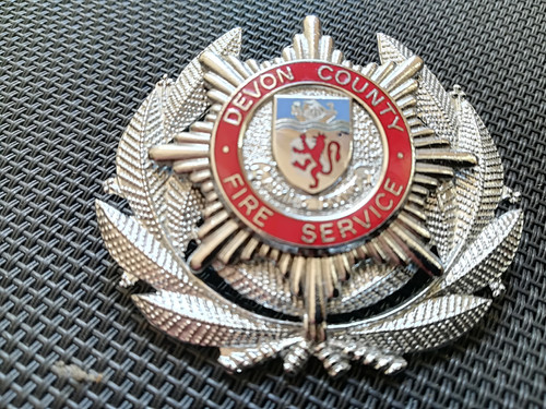 Devon County Fire Service 1948-74 Officers Cap Bad | jsf-collectables