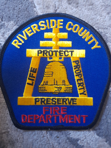 U.S Riverside County Fire Department, California Cloth Badge | jsf ...