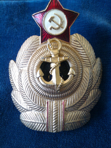 Soviet Russian Naval Officers Cap Badge 1953 - 93 | jsf-collectables