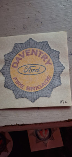 Ford Daventry Fire Brigade HelmetTransfer | jsf-collectables