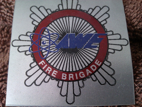 AWE Fire Brigade Atomic Weapon Helmet Transfer | jsf-collectables