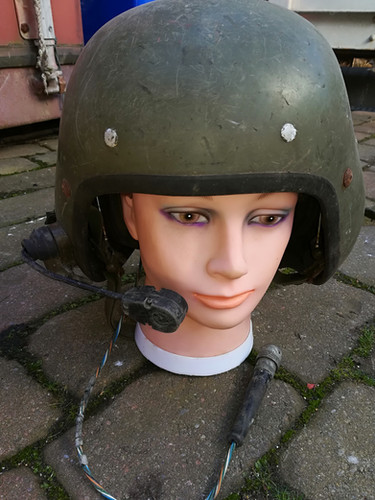 British Army Full A.F.V Helmet With Mic | jsf-collectables