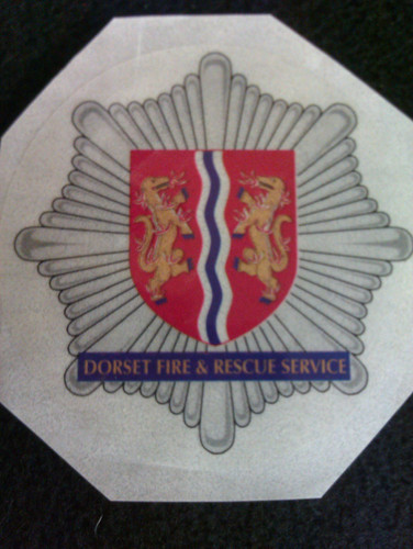 Dorset Fire & Rescue Service Helmet Transfer 1990 | jsf-collectables