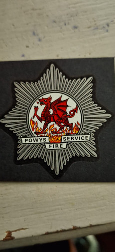 Powys Fire Service 1974 To 1997 Helmet Transfer | jsf-collectables