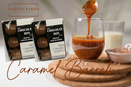 Belgian Milk Chocolate Barrels Filled With Soft Caramel Handmade 6Pack ...