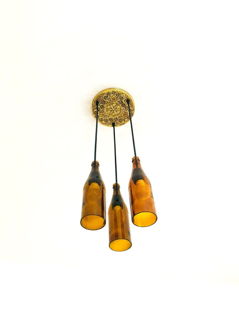 Bottle pendant light fixture | wasabotte