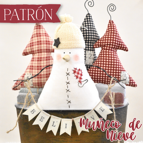 Proyecto: Muñeco de Nieve para Navidad - Patrones PDF e Instrucciones ...